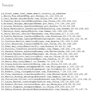 Mockaroo - random data for your application