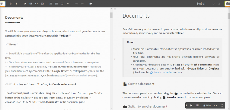 Write in Markdown hassle-freely with StackEdit