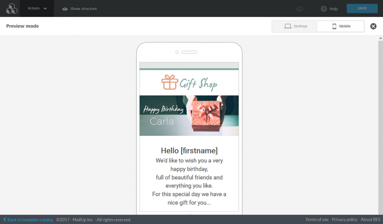 Draft stunning emails quickly with BeeFree