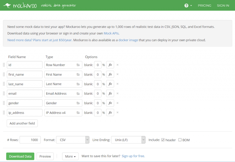 20 Free Tools to generate Dummy Content for your SaaS