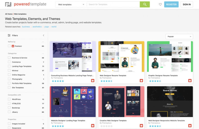 Powered Template: Speeding Up Professional Web Design