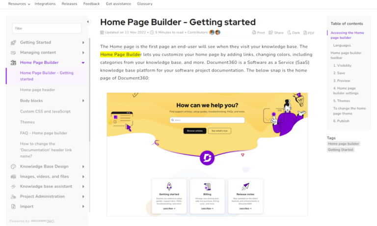 Document360: A Knowledge Base Tool