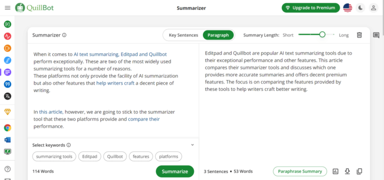 Editpad Vs Quillbot A Comparison Between Text Summarizers