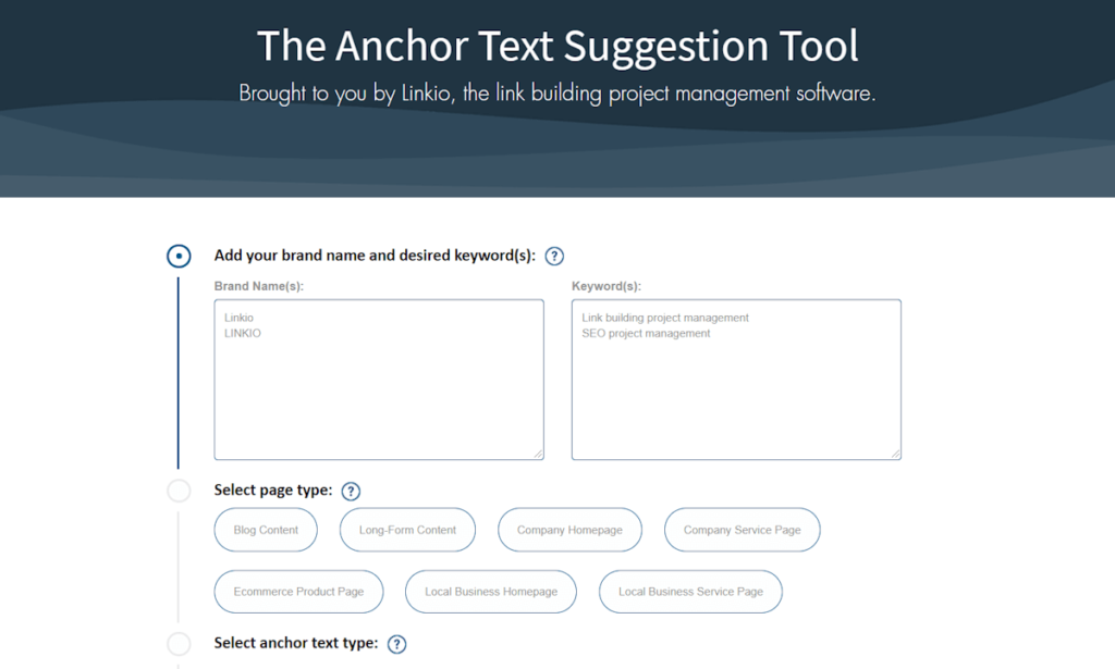 Linkio pomoże Ci wybrać odpowiedni tekst linku